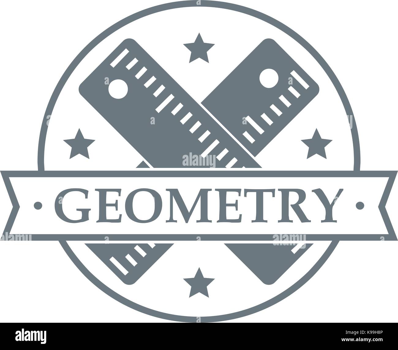 Geometry logo, simple gray style Stock Vector Image & Art - Alamy
