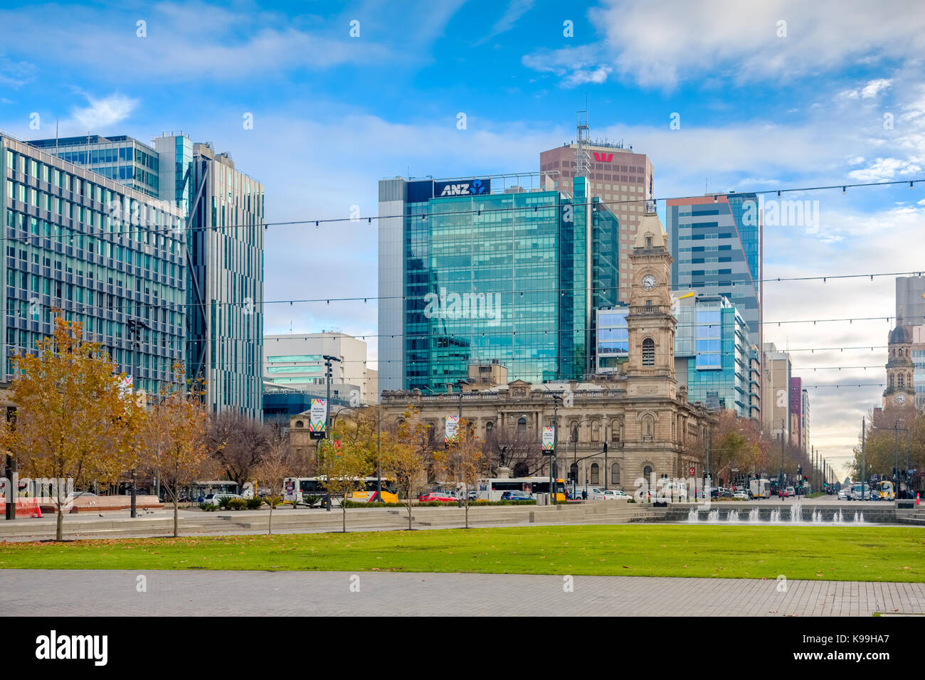 Adelaide, Australia - June 28, 2017: Victoria Square viewed from South ...