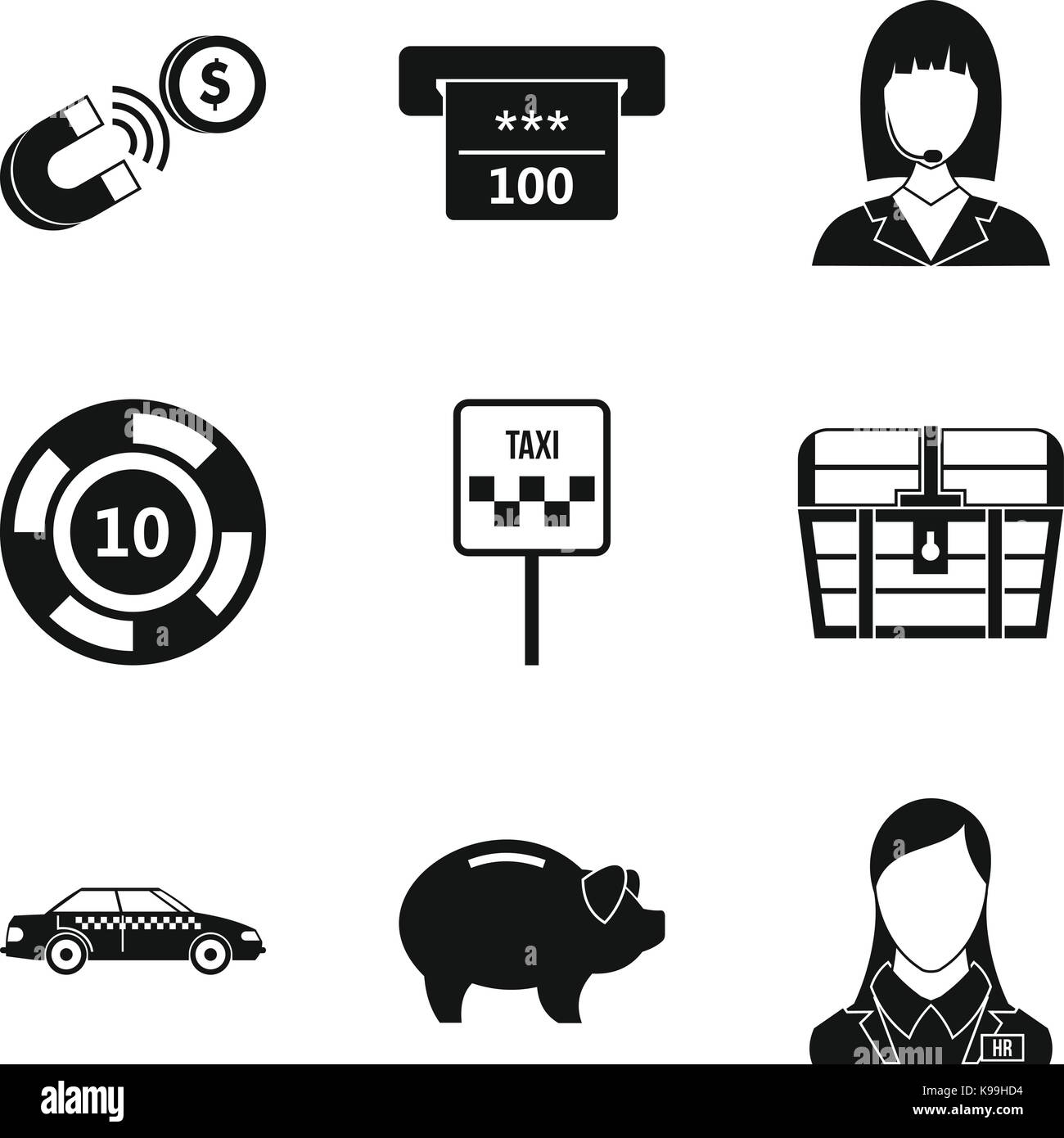 Pillage icons set, simple style Stock Vector Image & Art - Alamy