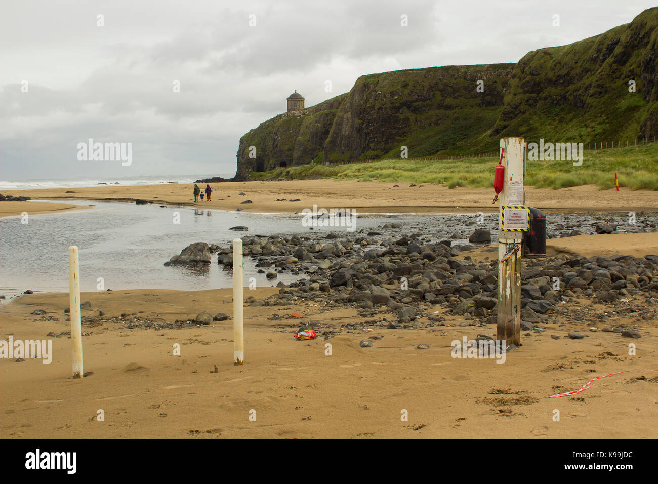 A view across Downhill beach in County Londonderry in Northern Ireland ...