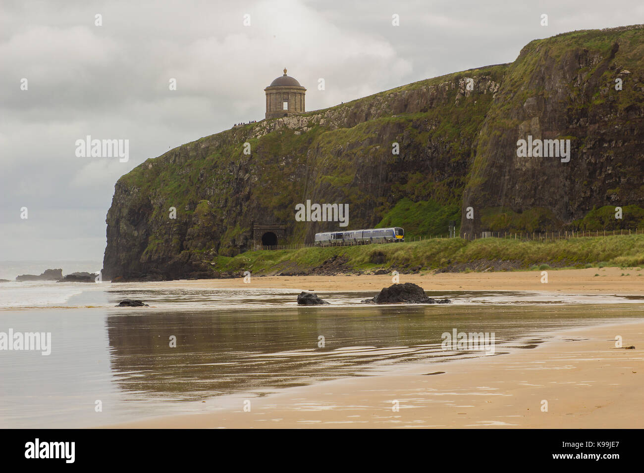A view across Downhill beach in County Londonderry in Northern Ireland ...