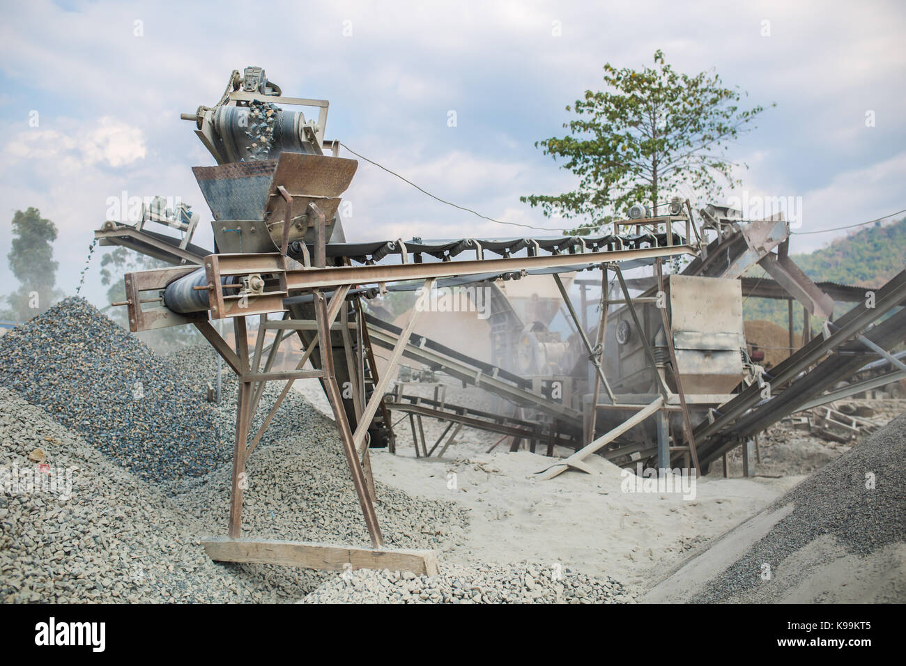Heavy machinery at the quarry Stock Photo - Alamy