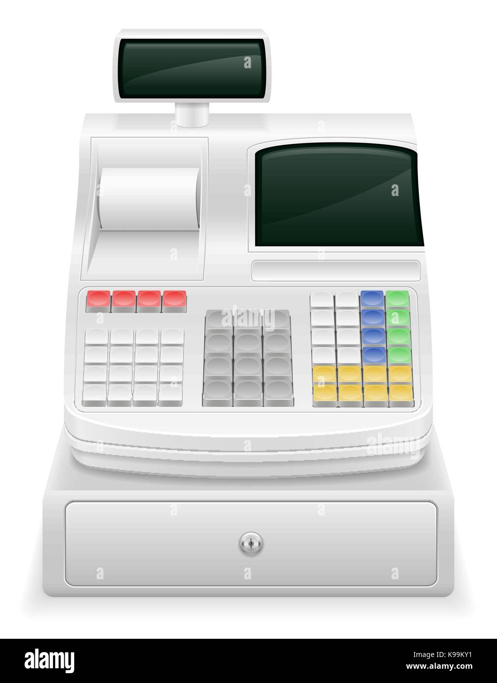 cash register stock vector illustration isolated on white background ...