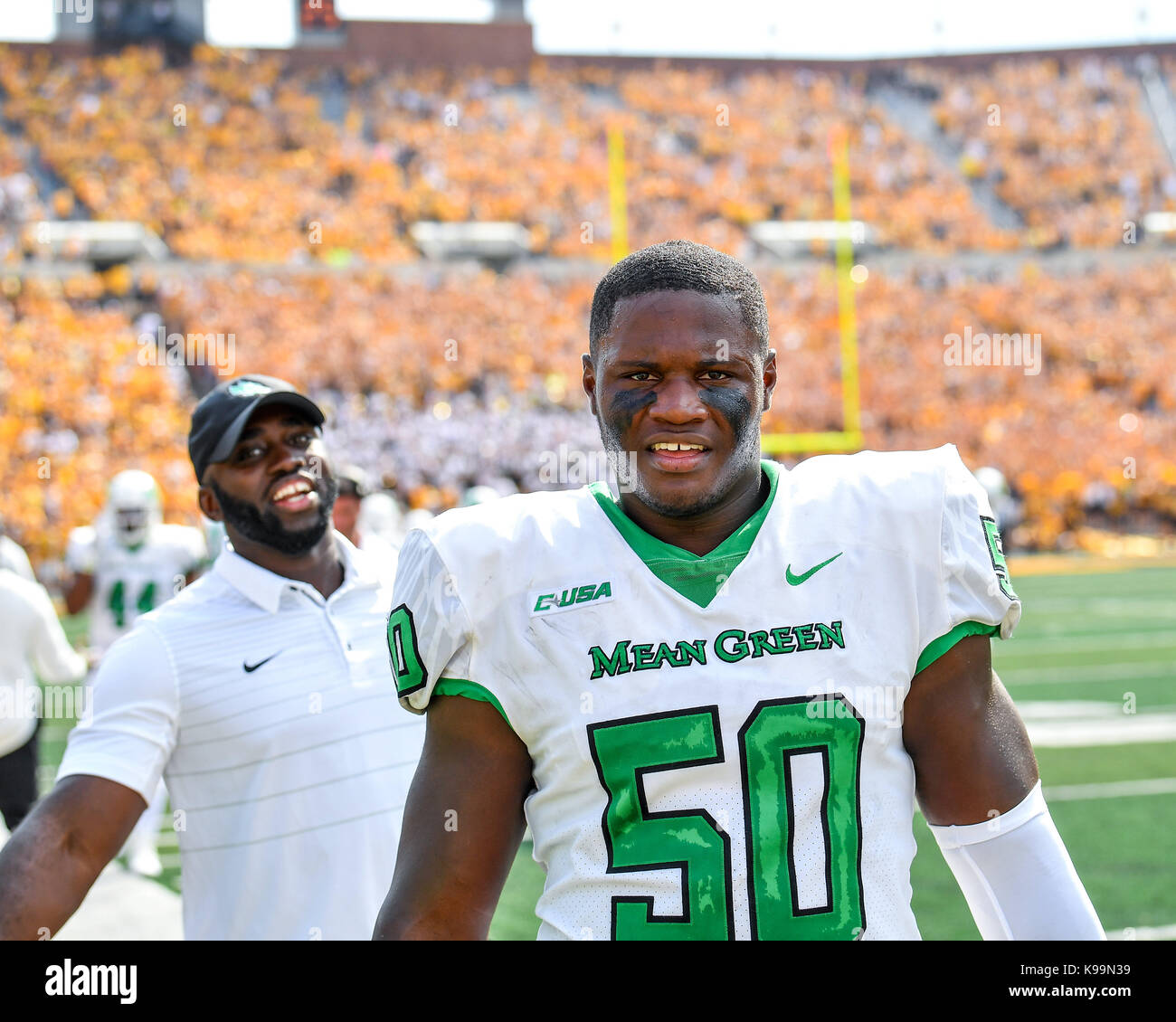 September 16, 2017: .North Texas Mean Green defensive end LaDarius ...