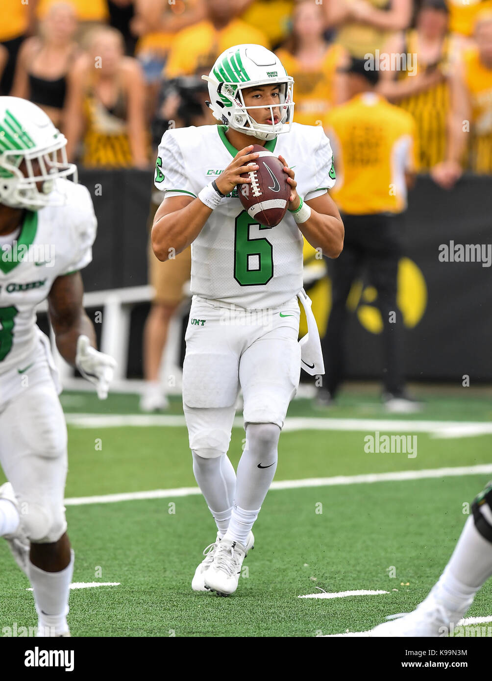 September 16, 2017: .North Texas Mean Green quarterback Mason Fine (6 ...