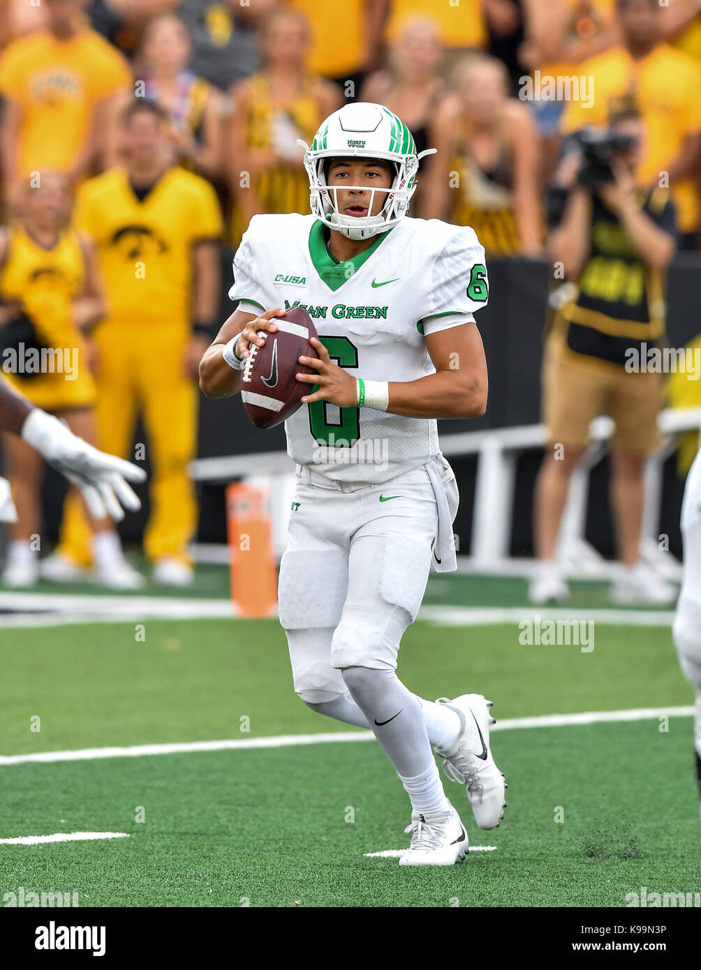September 16, 2017: .North Texas Mean Green quarterback Mason Fine (6 ...