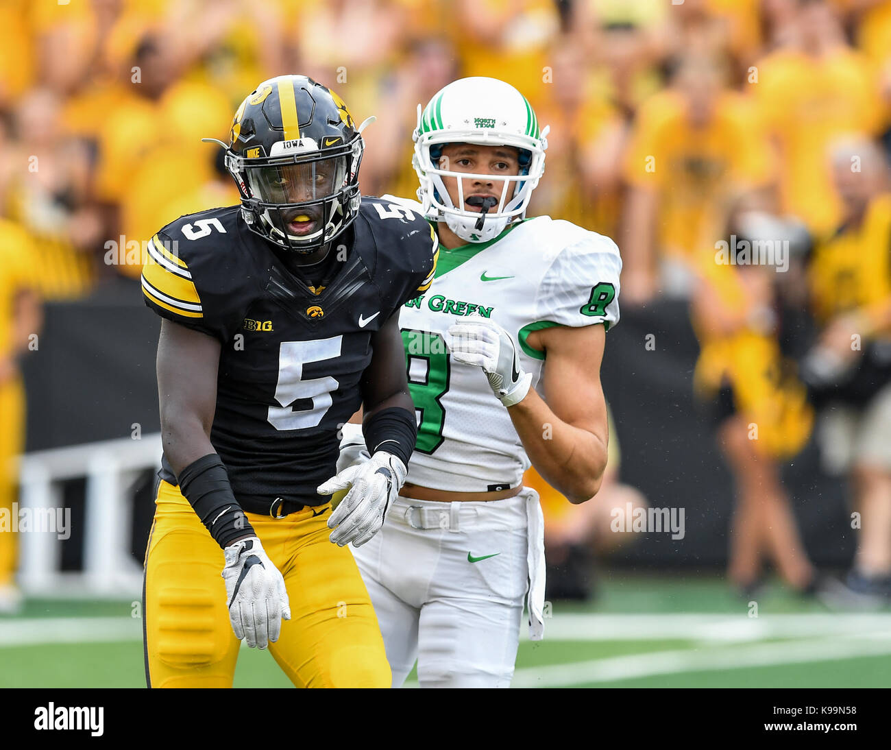 September 16, 2017: .Iowa Hawkeyes defensive back Manny Rugamba (5 ...