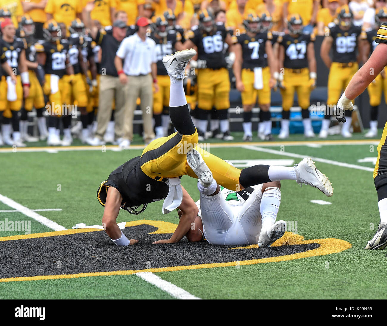 September 16, 2017: .Iowa Hawkeyes quarterback Nathan Stanley (4) looks ...