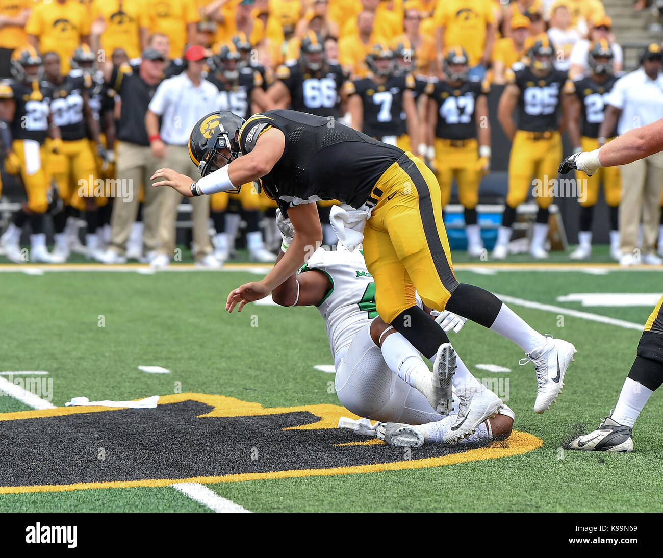 September 16, 2017: .Iowa Hawkeyes quarterback Nathan Stanley (4) looks ...