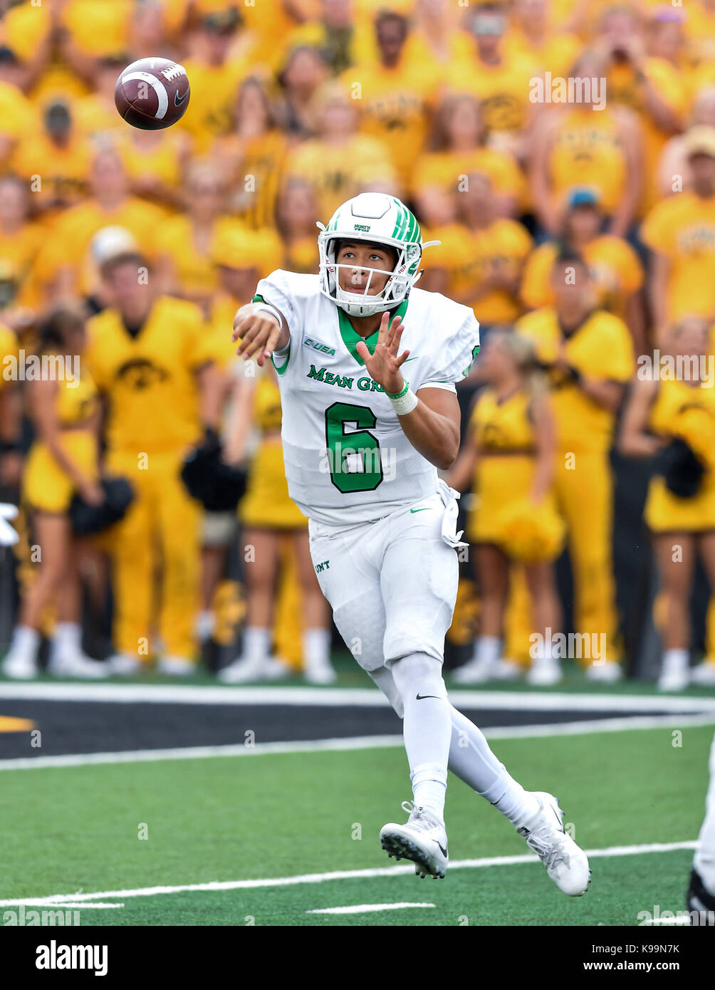 September 16, 2017: .North Texas Mean Green quarterback Mason Fine (6 ...