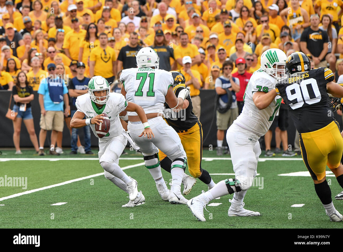 September 16, 2017: .North Texas Mean Green quarterback Mason Fine (6 ...