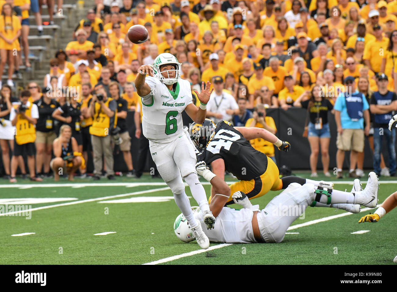 September 16, 2017: .North Texas Mean Green quarterback Mason Fine (6 ...