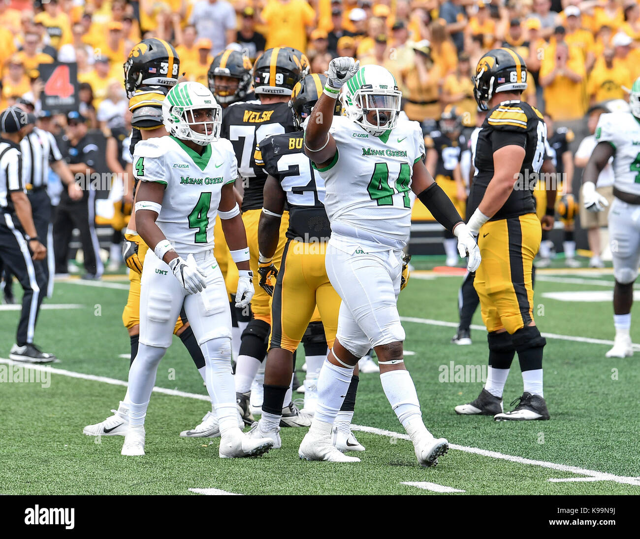 September 16, 2017: .Iowa Hawkeyes quarterback Nathan Stanley (4) looks ...