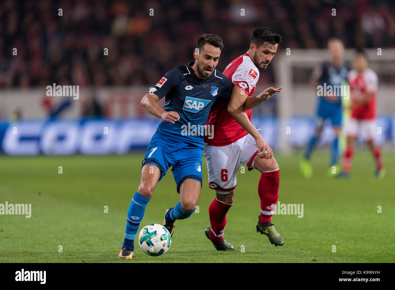 Lukas Rupp (Hoffenheim), Danny Latza (Mainz), SEPTEMBER 20, 2017 ...