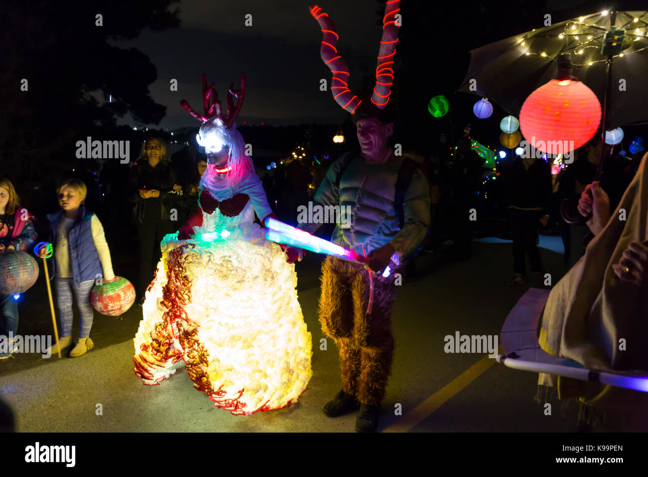 Seattle, Washington, USA. 21st Sep, 2017. Performers in regal costume ...
