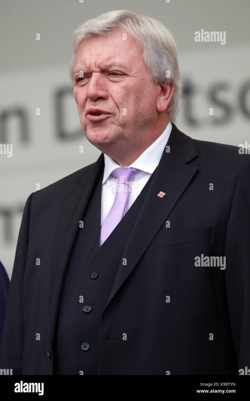 Giessen, Germany. 21st September, 2017. Volker Bouffier, prime minister ...