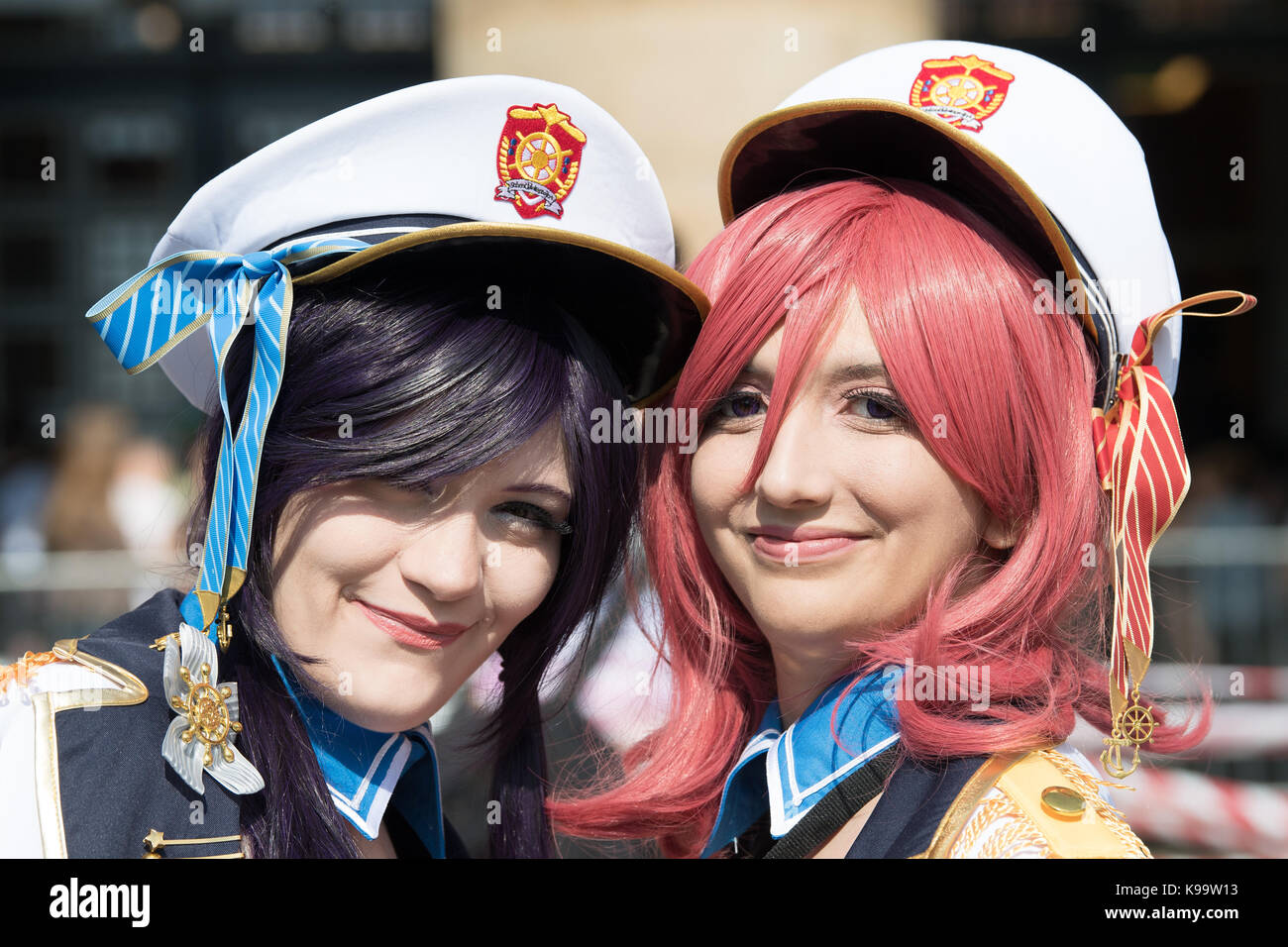 Kassel, Germany. 22nd Sep, 2017. Lisa as 'Nozomi' (l) and Tuba as 'Maki ...
