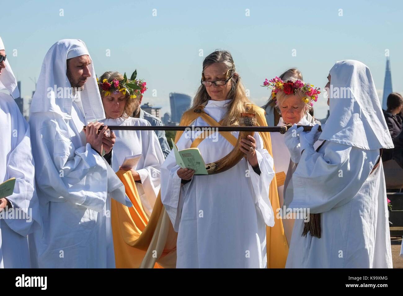 London, UK. 22nd Sep, 2017. The Druid Order celebrates the Autumn ...