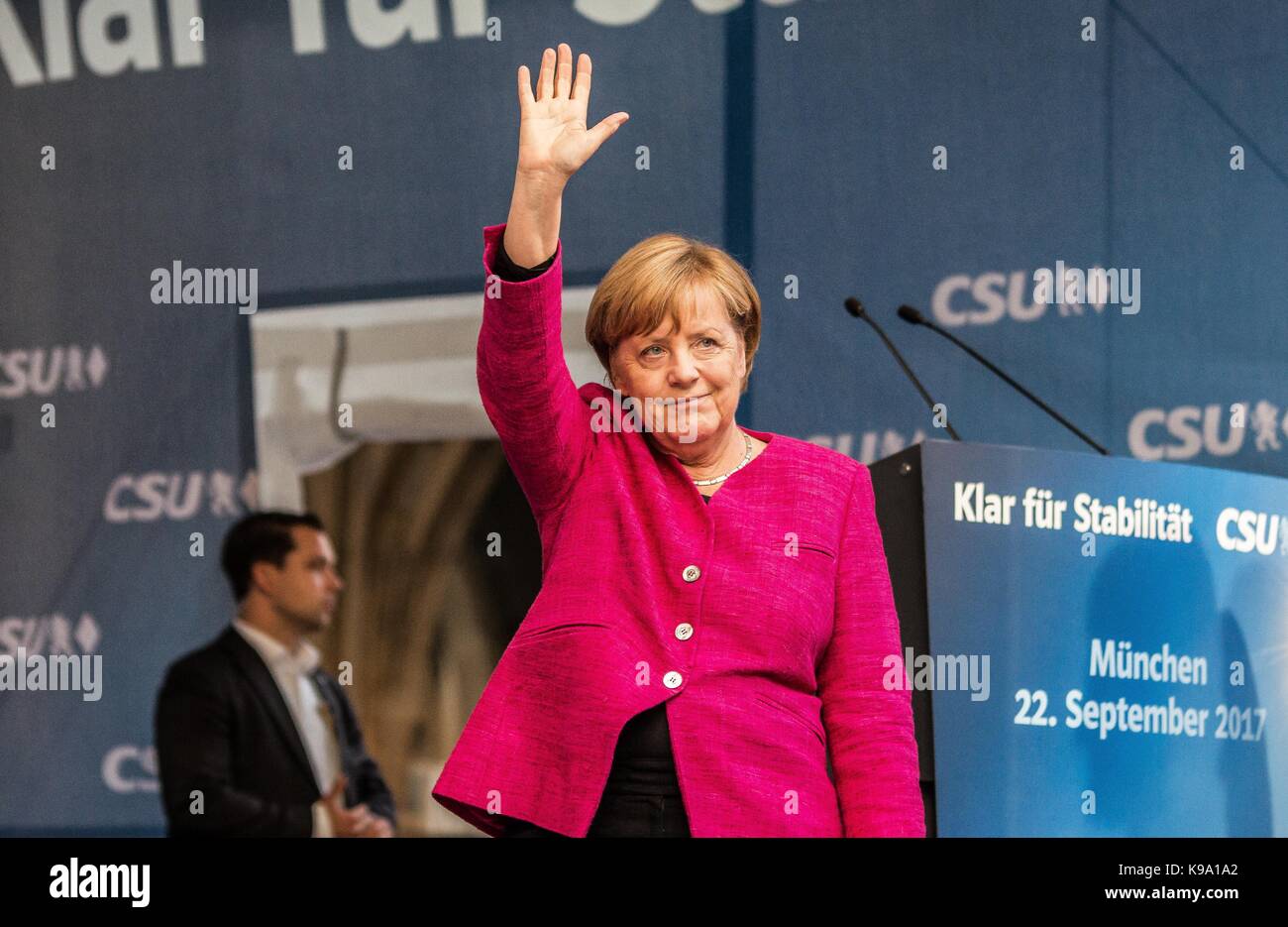 Dr. 22nd Sep, 2017. Angela Merkel and her Bavarian sister party the CSU ...