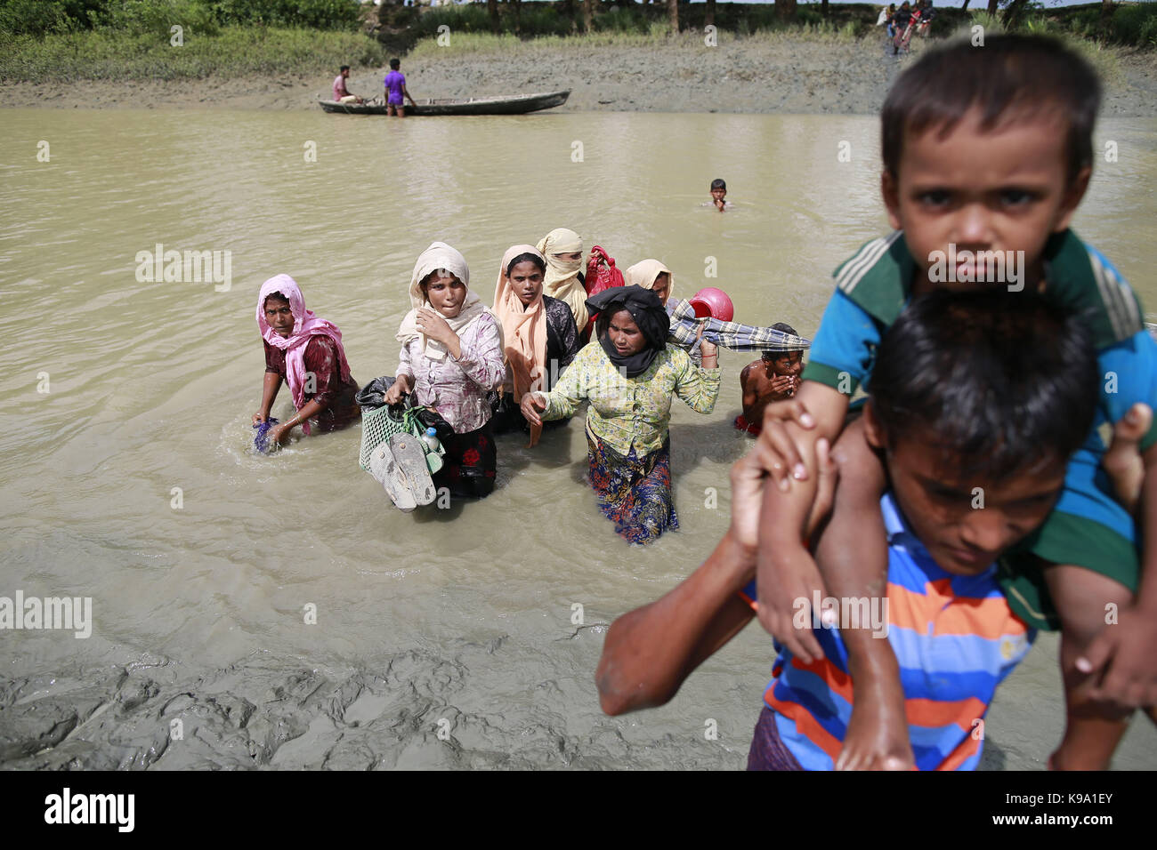 September 2, 2017 - Teknaf, Bangladesh - Rohingya muslims reaches the ...