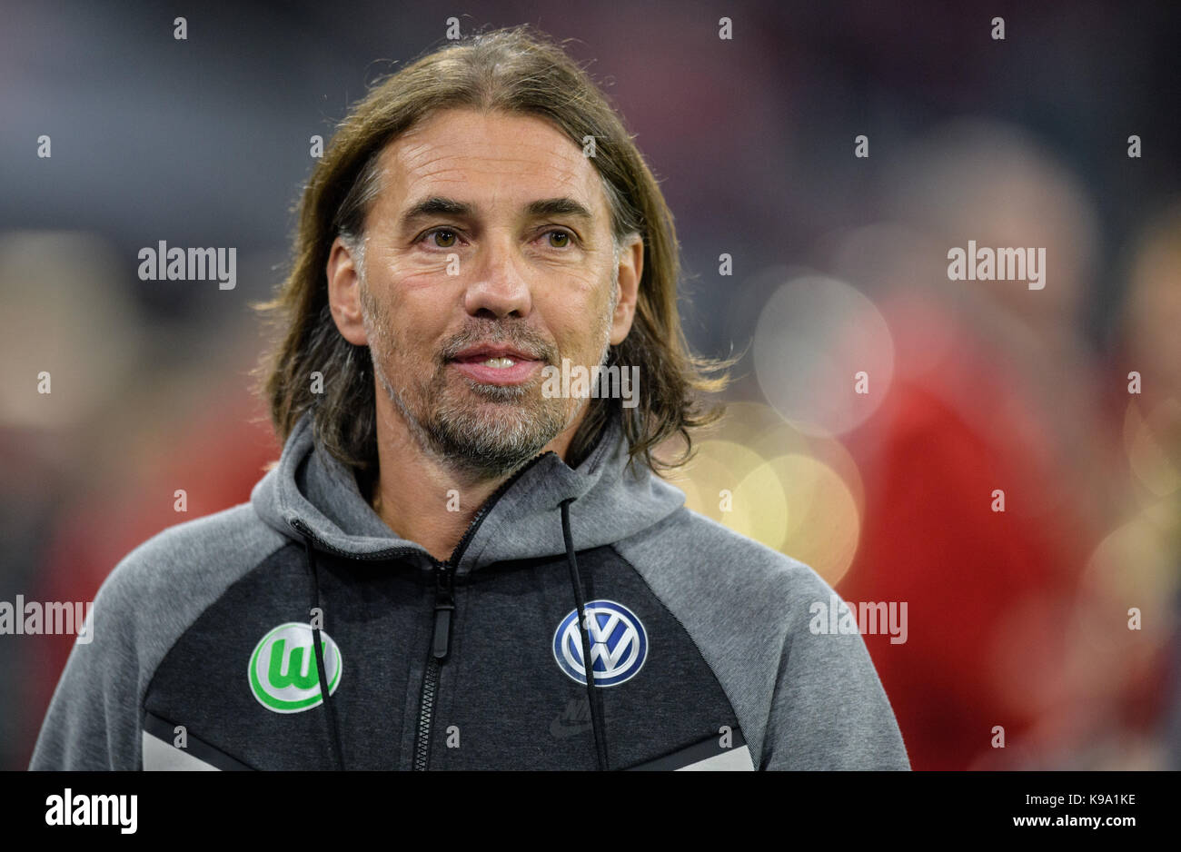 Munich, Germany. 22nd Sep, 2017. Wolfsburg's coach Martin Schmidt seen ...