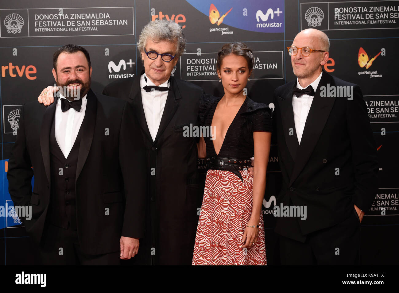 San Sebastian, Spain. 22nd Sep, 2017. Director Wim Wnders, Actress ...