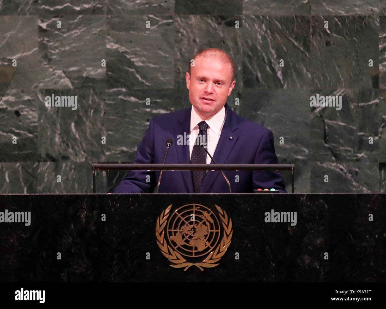 United Nations. 22nd Sep, 2017. Maltese Prime Minister Joseph Muscat ...