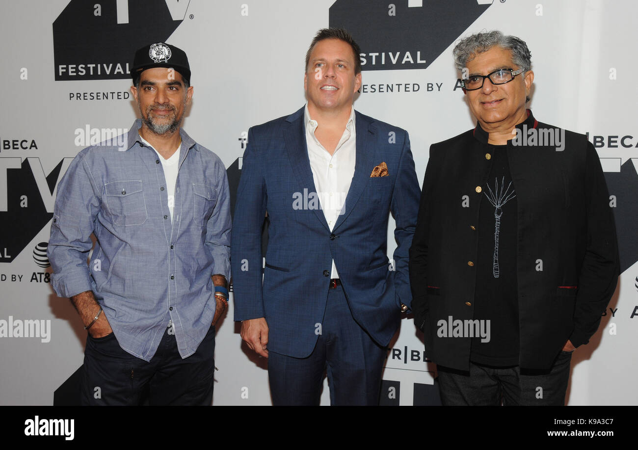 New York, NY, USA. 22nd Sep, 2017. Gotham Chopra, Christopher Long and ...