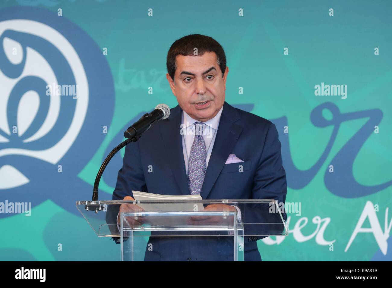 United Nations, New York, USA, September 22 2017 - Nassir Abdulaziz Al ...