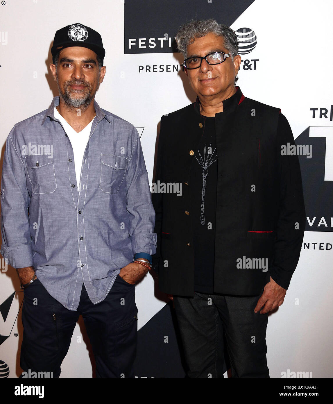 New York, New York, USA. 22nd Sep, 2017. GOTHAM CHOPRA and his father ...