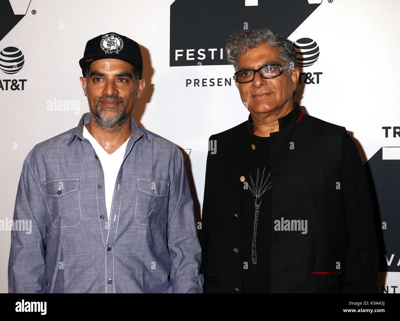 New York, New York, USA. 22nd Sep, 2017. GOTHAM CHOPRA and his father ...