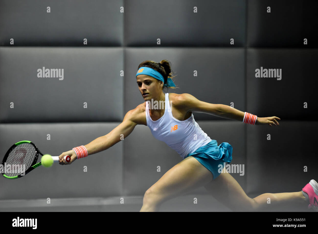 (170923) -- WUHAN, Sept. 23, 2017(Xinhua) -- Nicole Gibbs of the United ...