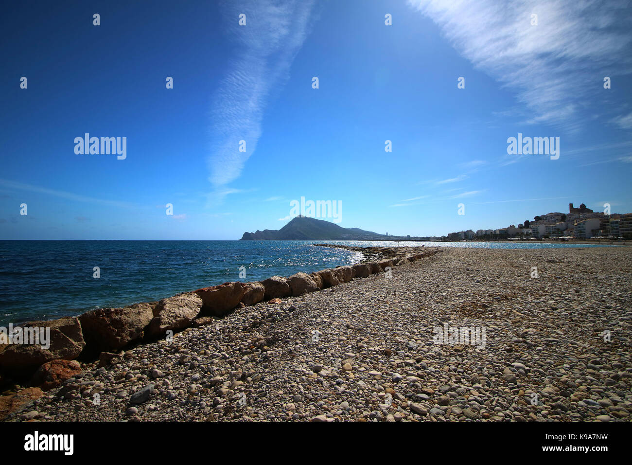 Spanish Pebble Beach Stock Photo - Alamy