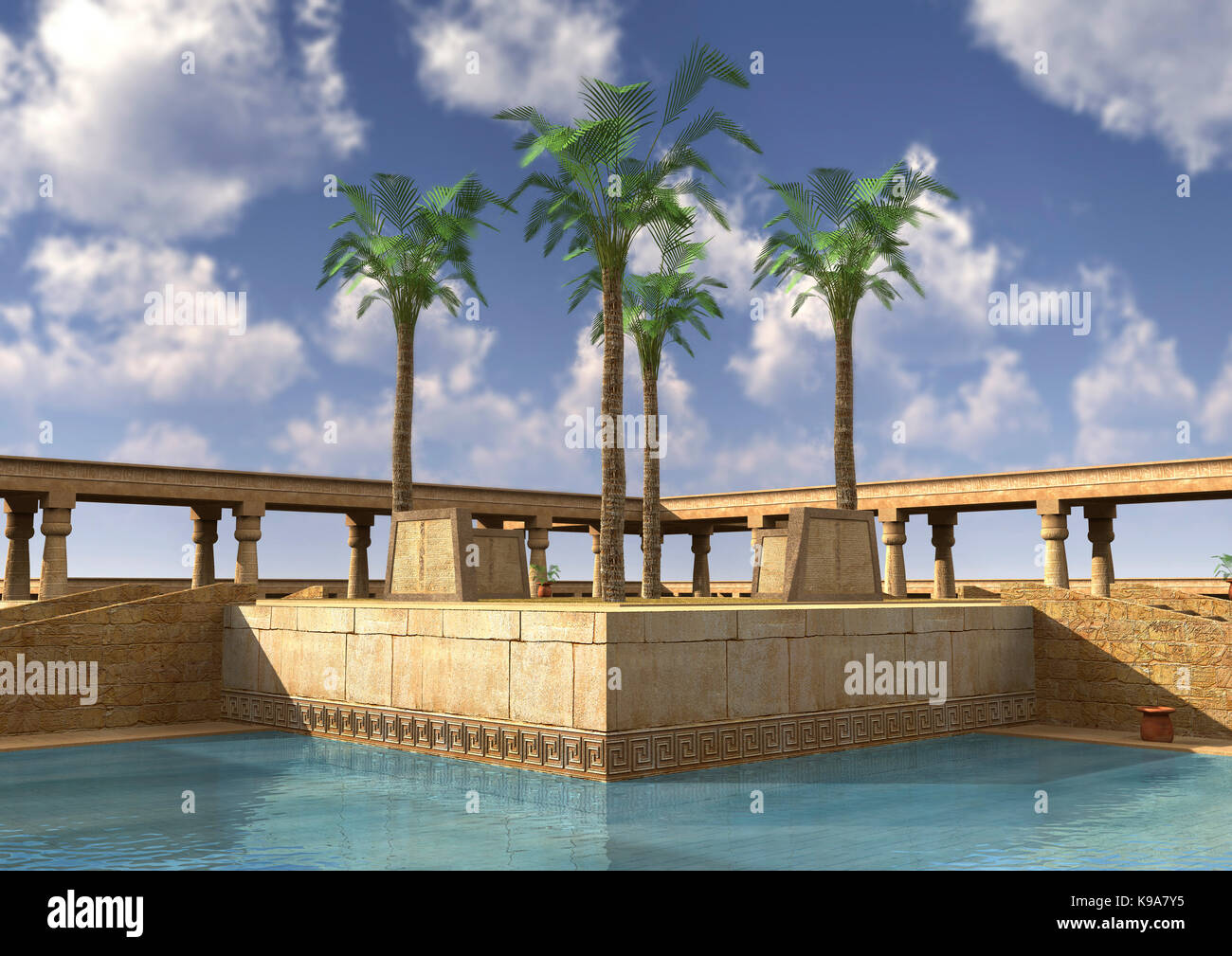 3d rendering ancient egyptian palace hi-res stock photography and ...