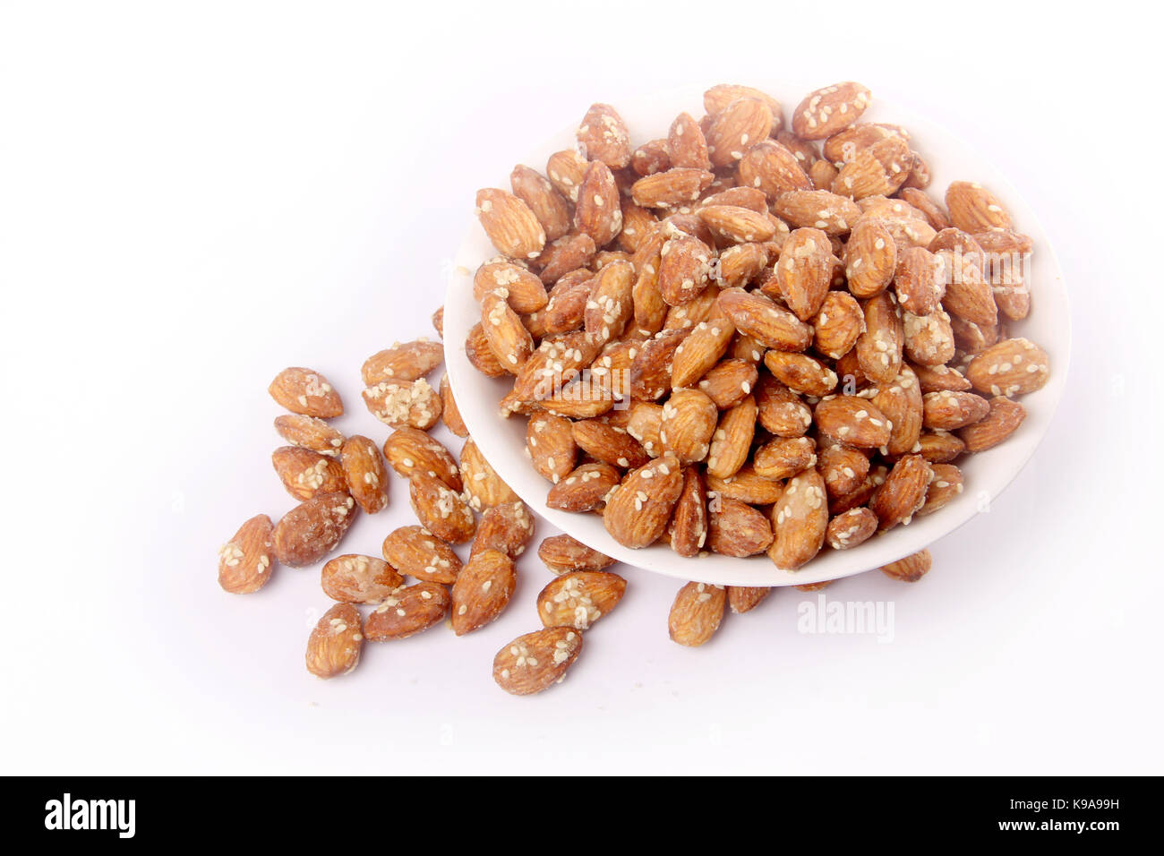 almond in bowl Stock Photo - Alamy