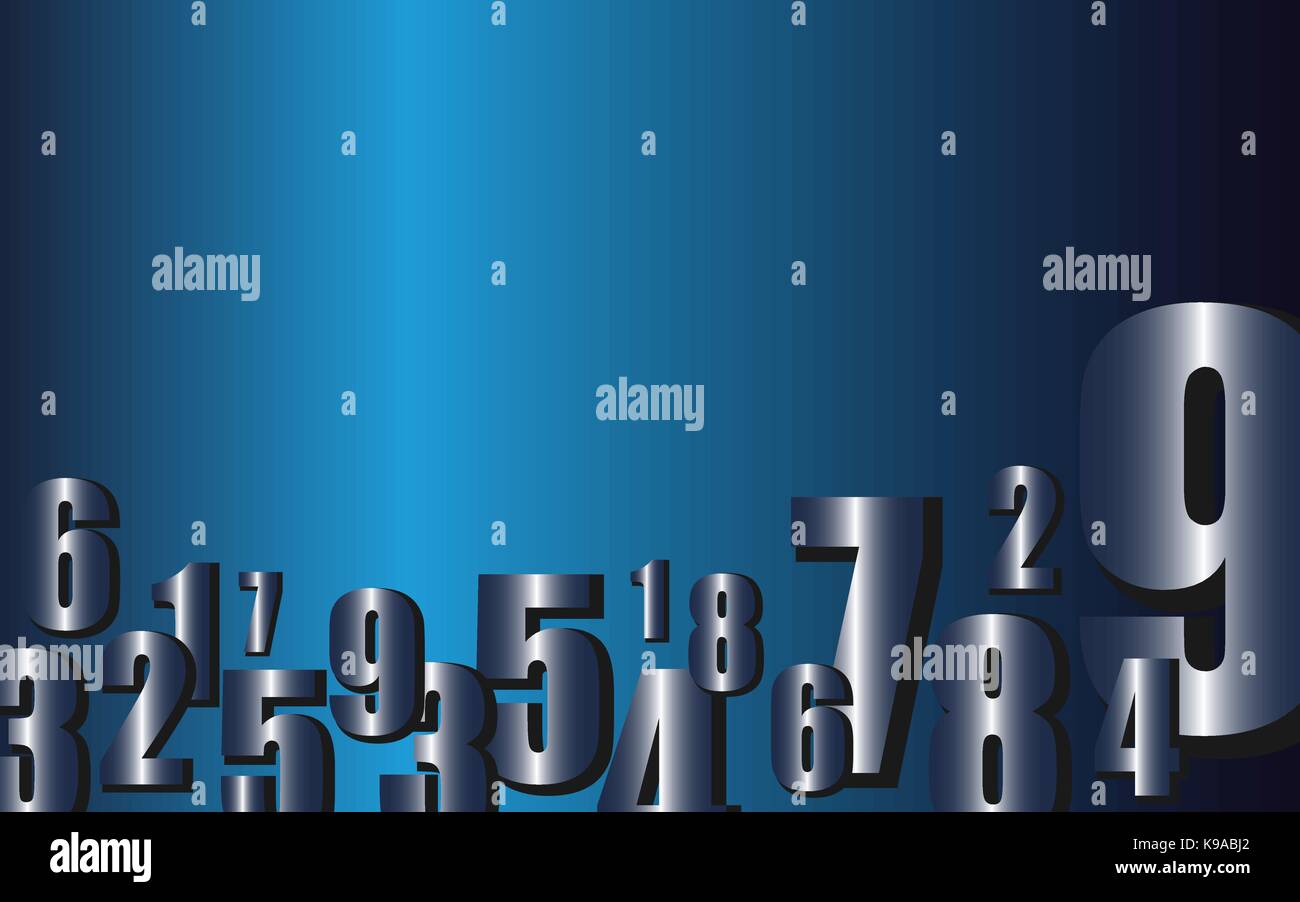 Background template blue numbers, vector Stock Vector Image & Art - Alamy