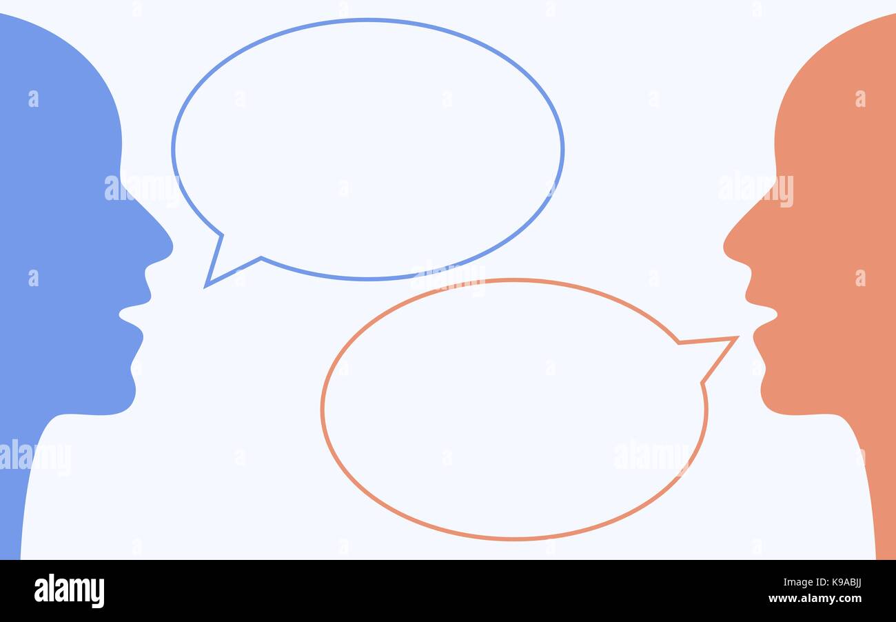 Business discussion concept two Stock Vector Images - Alamy