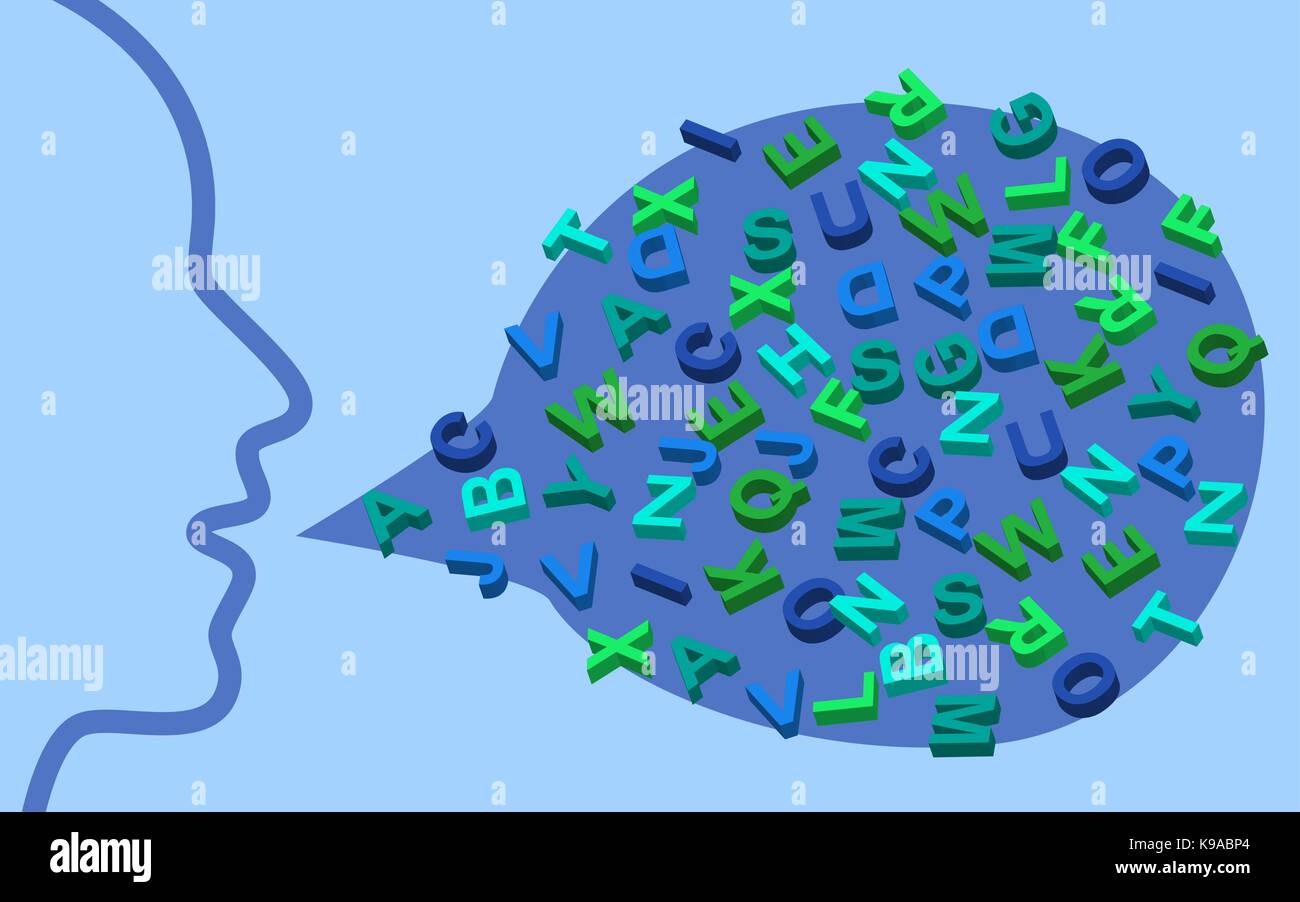 Mouth speaking words Stock Vector Images - Alamy