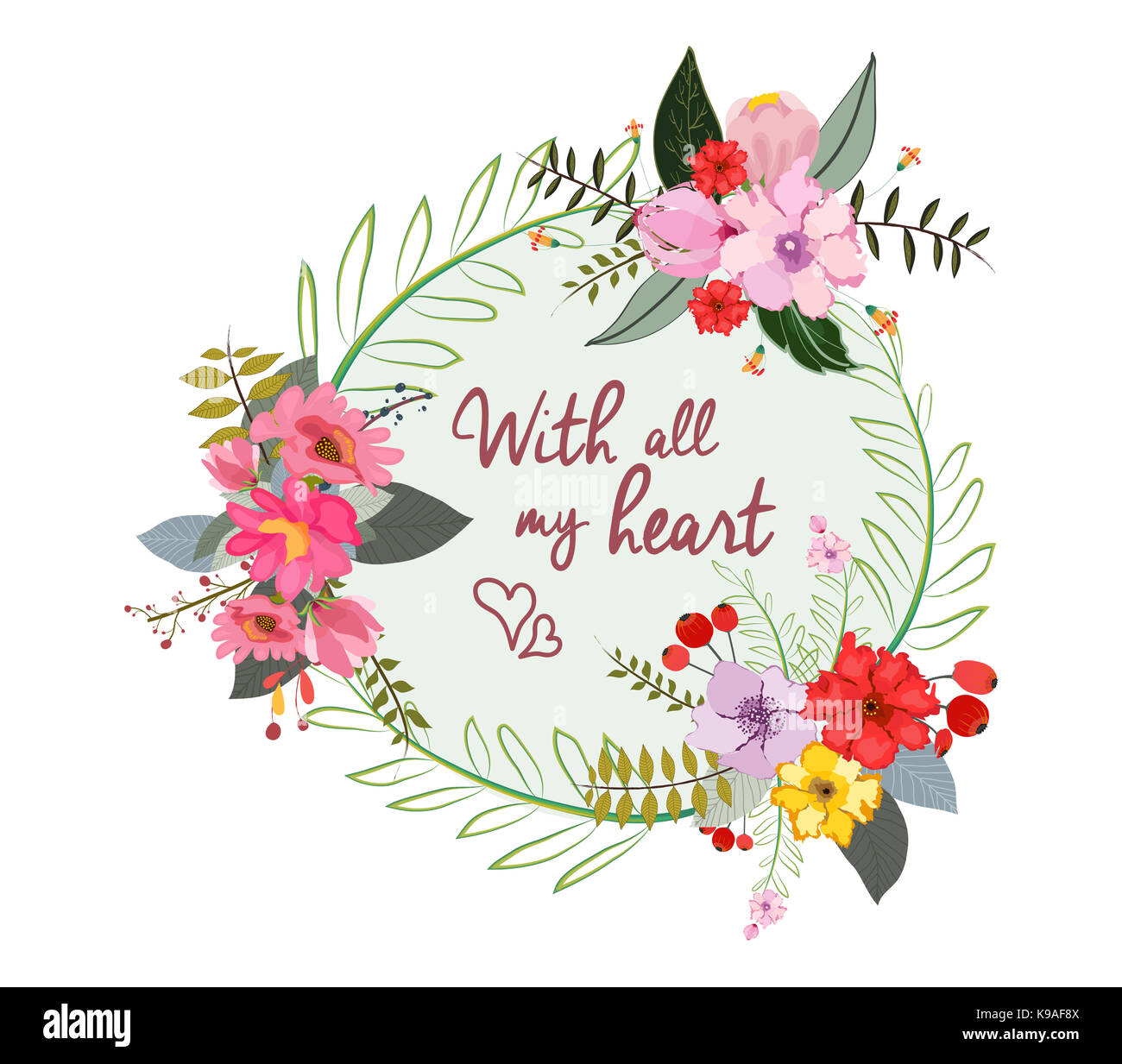 Silhouette heart in colors Cut Out Stock Images & Pictures - Alamy