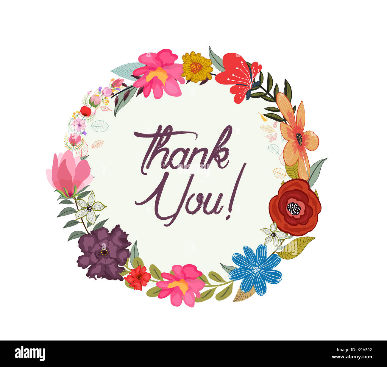 Botanical wild flowers watercolor frame Cut Out Stock Images & Pictures ...