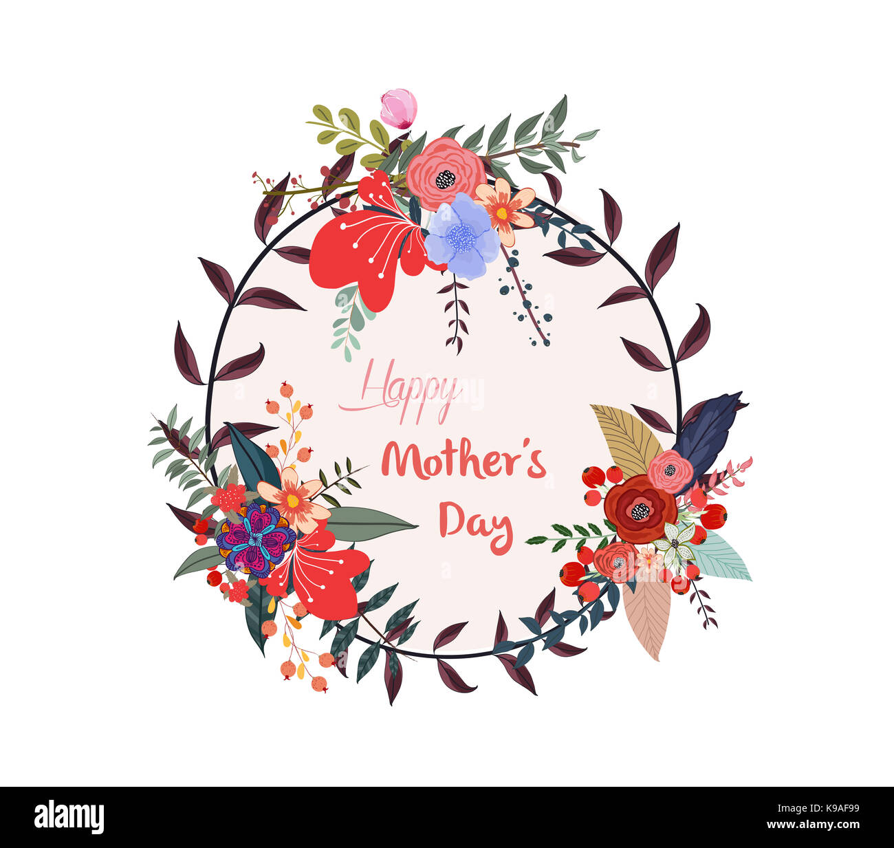 Lettering Happy Mothers Day card Stock Photo - Alamy