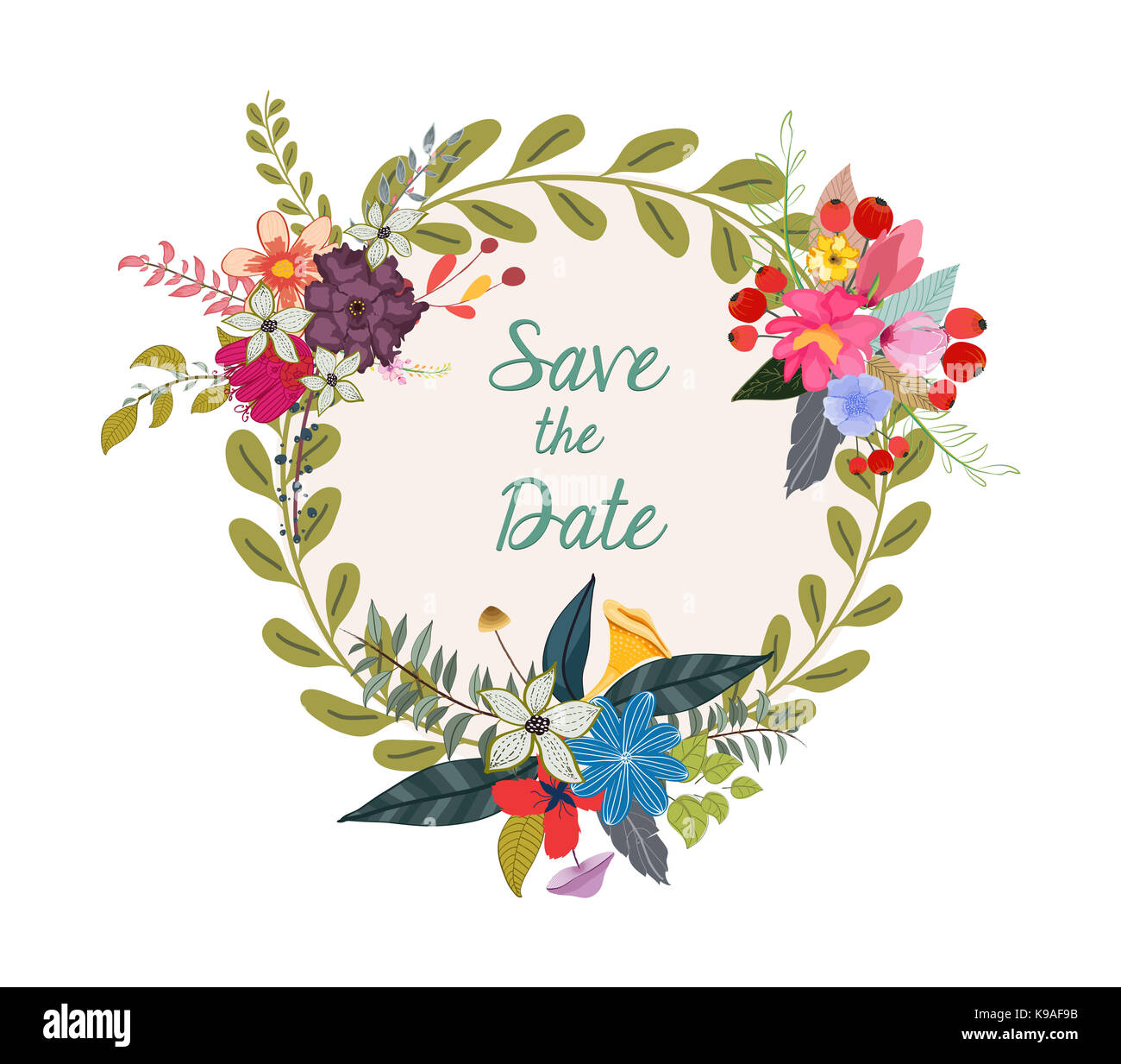 Cute rustic wreath with hand drawn flowers and hand written text Save ...