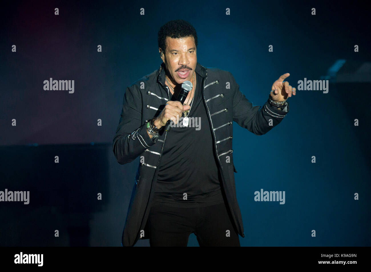 Singer Lionel Richie in concert at the Sporting concert hall in Monaco ...