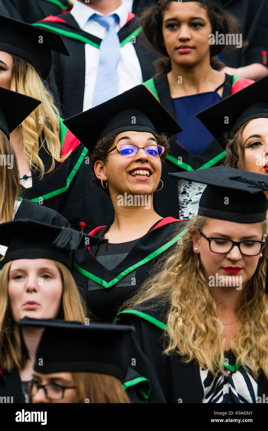 Uk student graduate wearing academic gown hi-res stock photography and ...