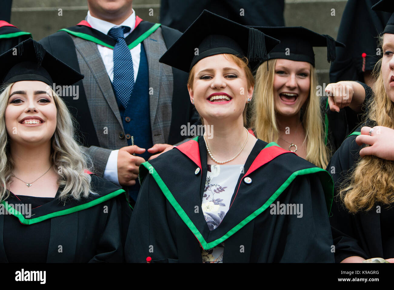 Higher Education in the UK: Aberystwyth University students wearing ...