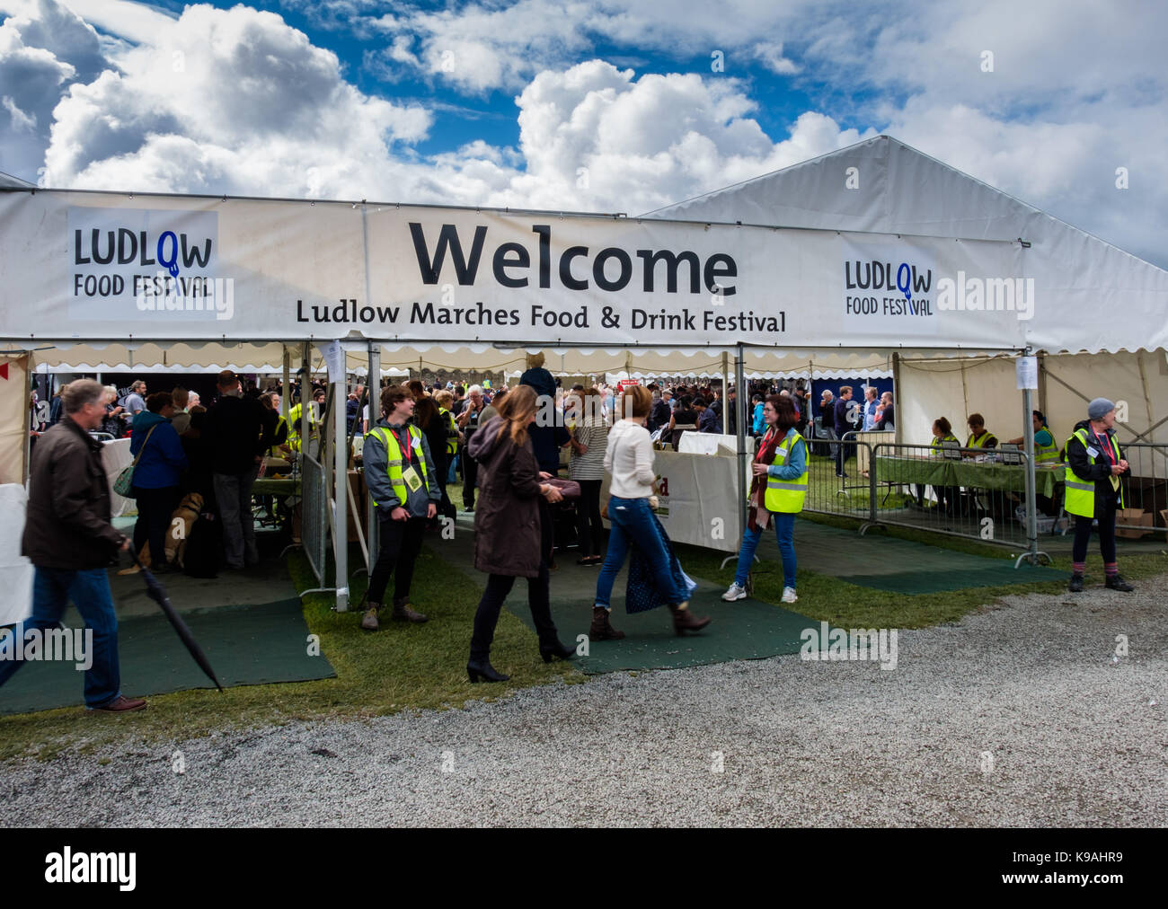 Entrance to the Ludlow Marches Food and Drink Festival, Ludlow Castle ...