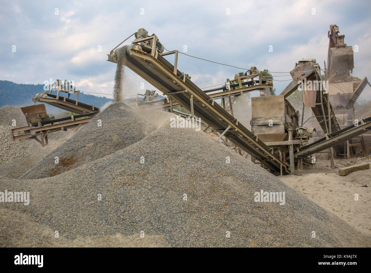 Heavy machinery at the quarry Stock Photo - Alamy