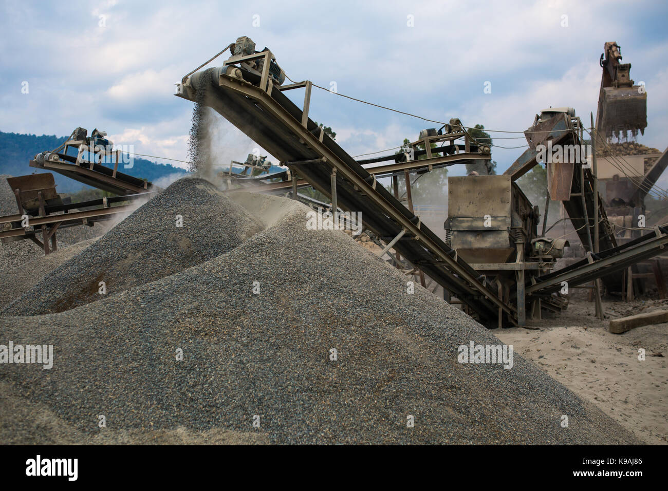 Heavy machinery at the quarry Stock Photo - Alamy