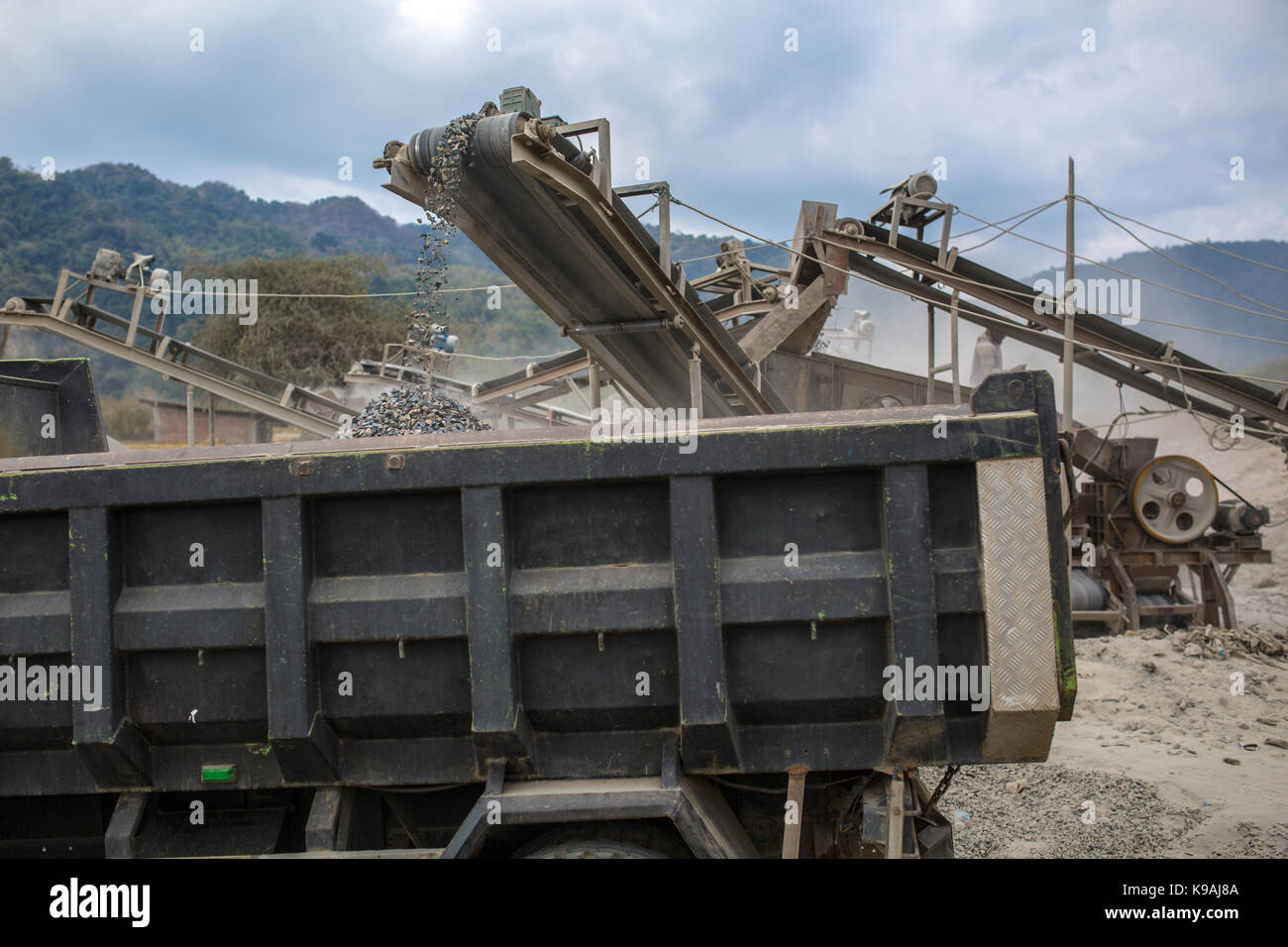 Heavy machinery at the quarry Stock Photo - Alamy