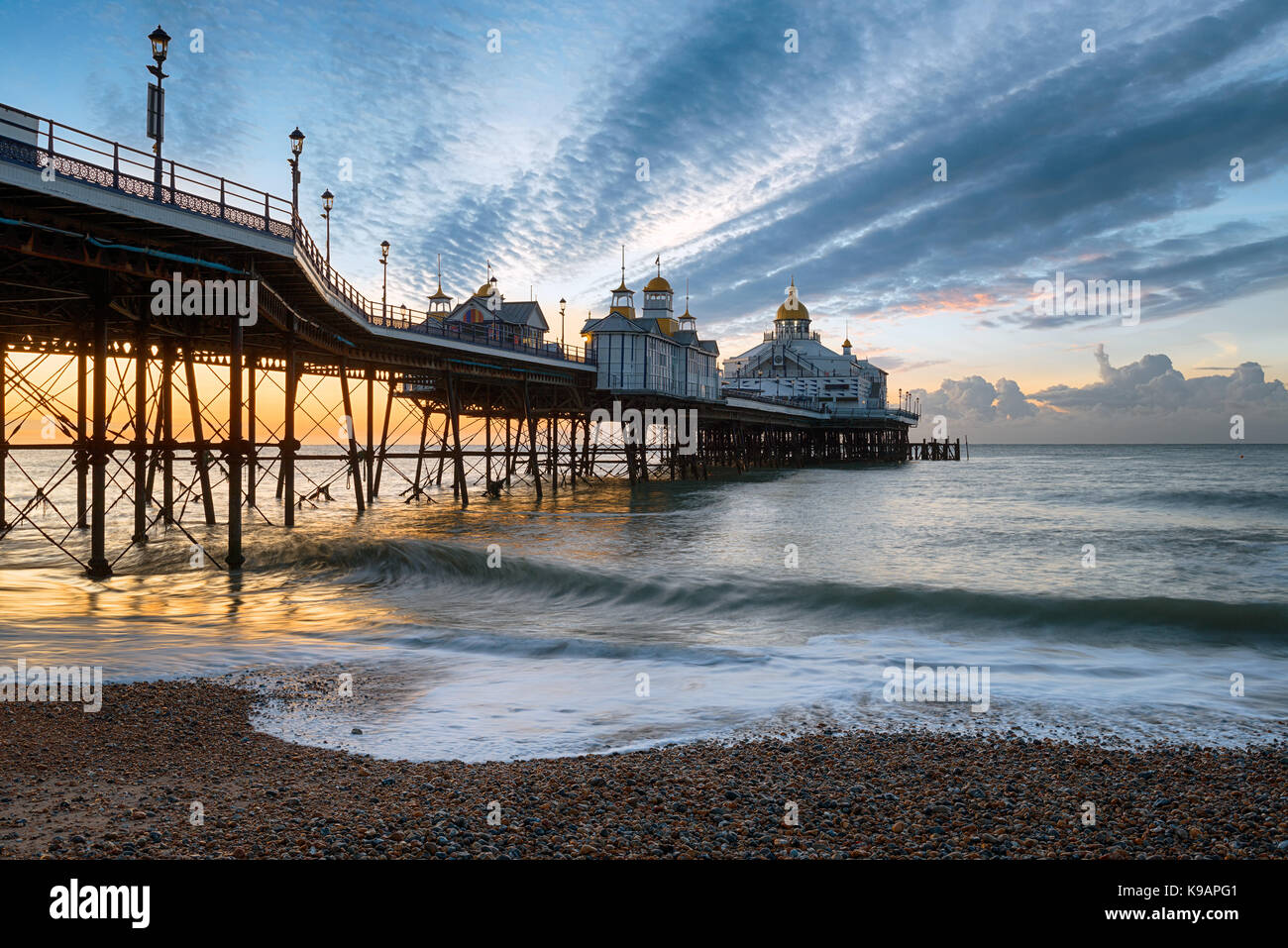 Dawn at the pier at Eastbourne on the East Sussex coast Stock Photo - Alamy